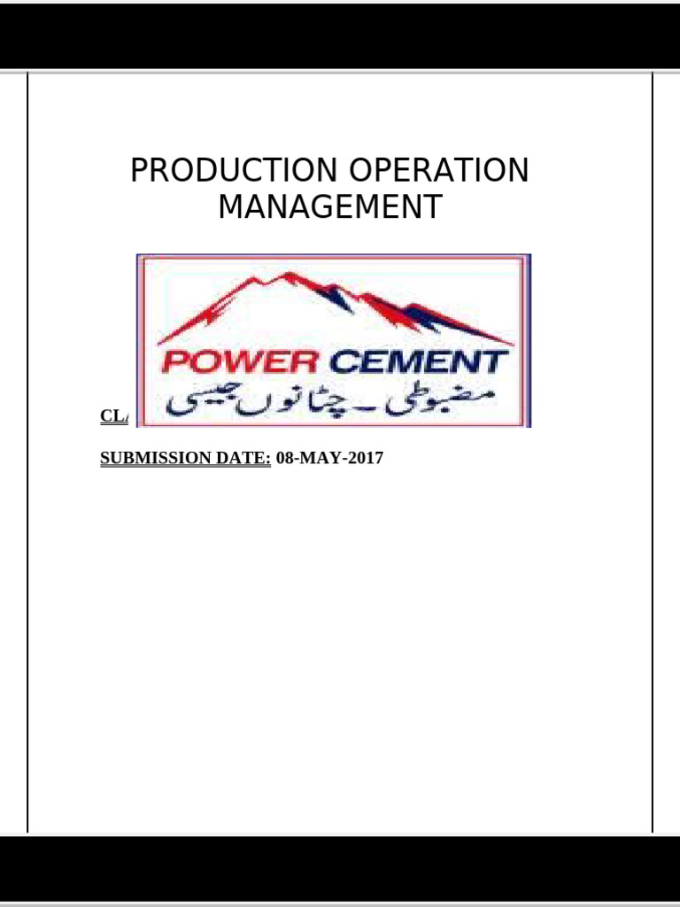 Power Cement Limited Overview and History | PDF