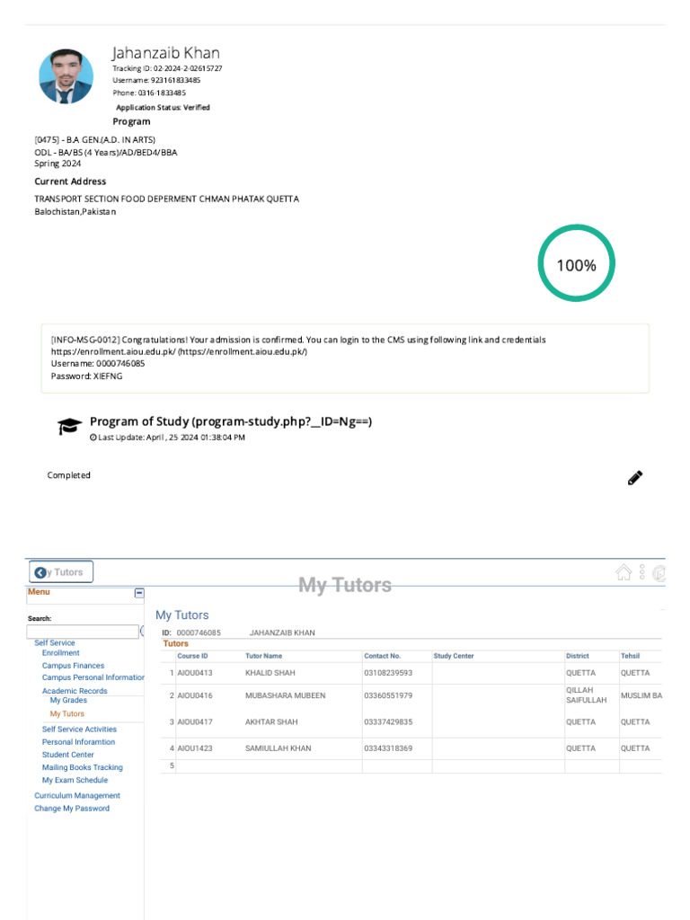 Jahanzaib CMS and Log in | PDF