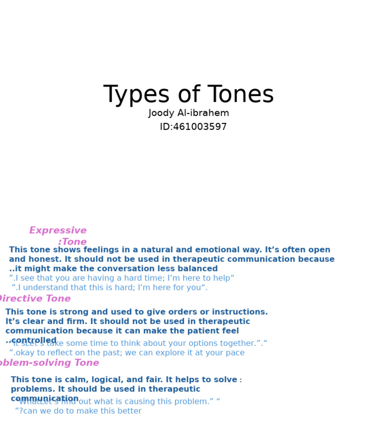 Types of Tones | PDF