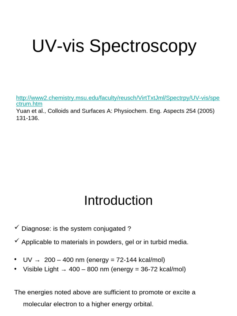 UV-vis Spectros | PDF