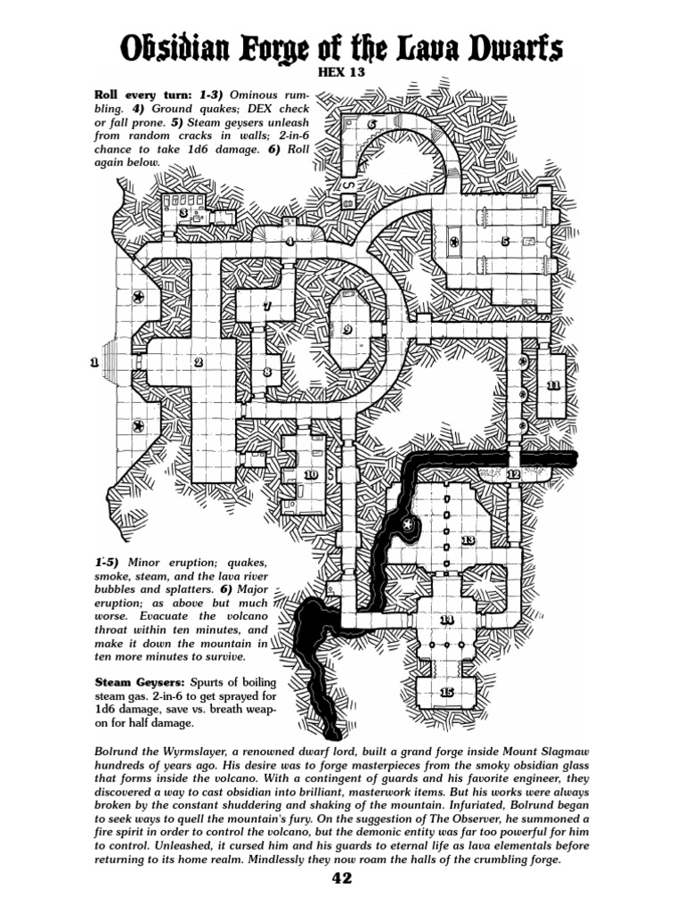 Obsidian Forge of The Lava Dwarves | PDF
