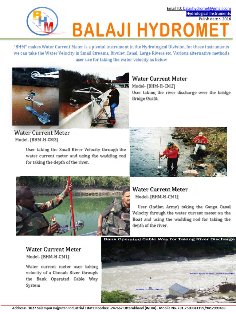 water-current-meter | PDF | Flow Measurement | Equipment