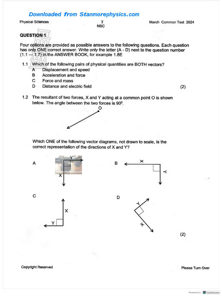 KZN Physical Science Grade 11 March 2024 QP and Memo | PDF