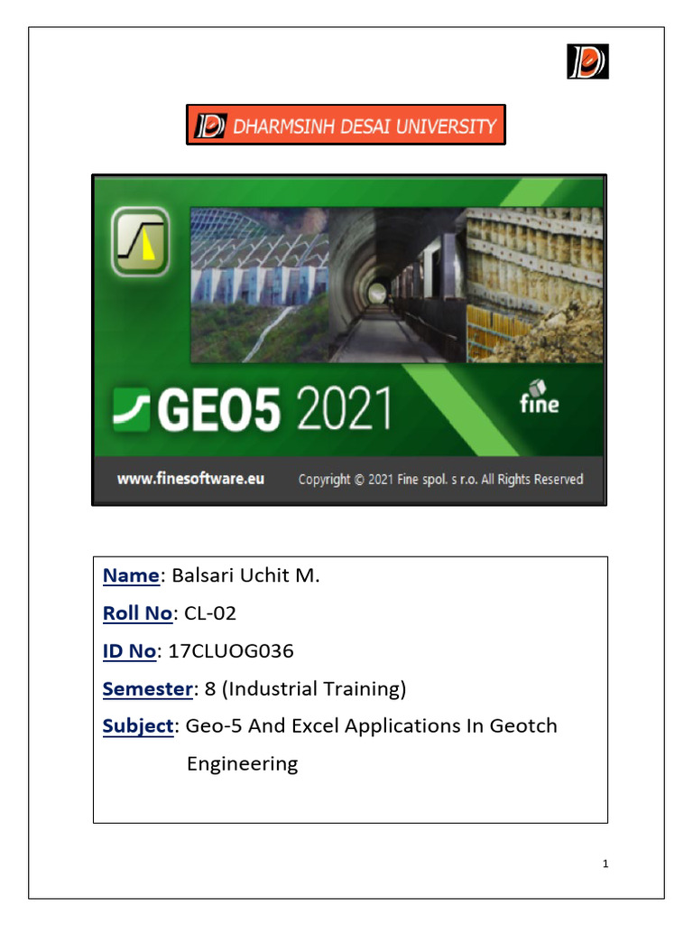 CL-02 - Uchit Balsari - Geo-5 | PDF | Deep Foundation | Geotechnical Engineering