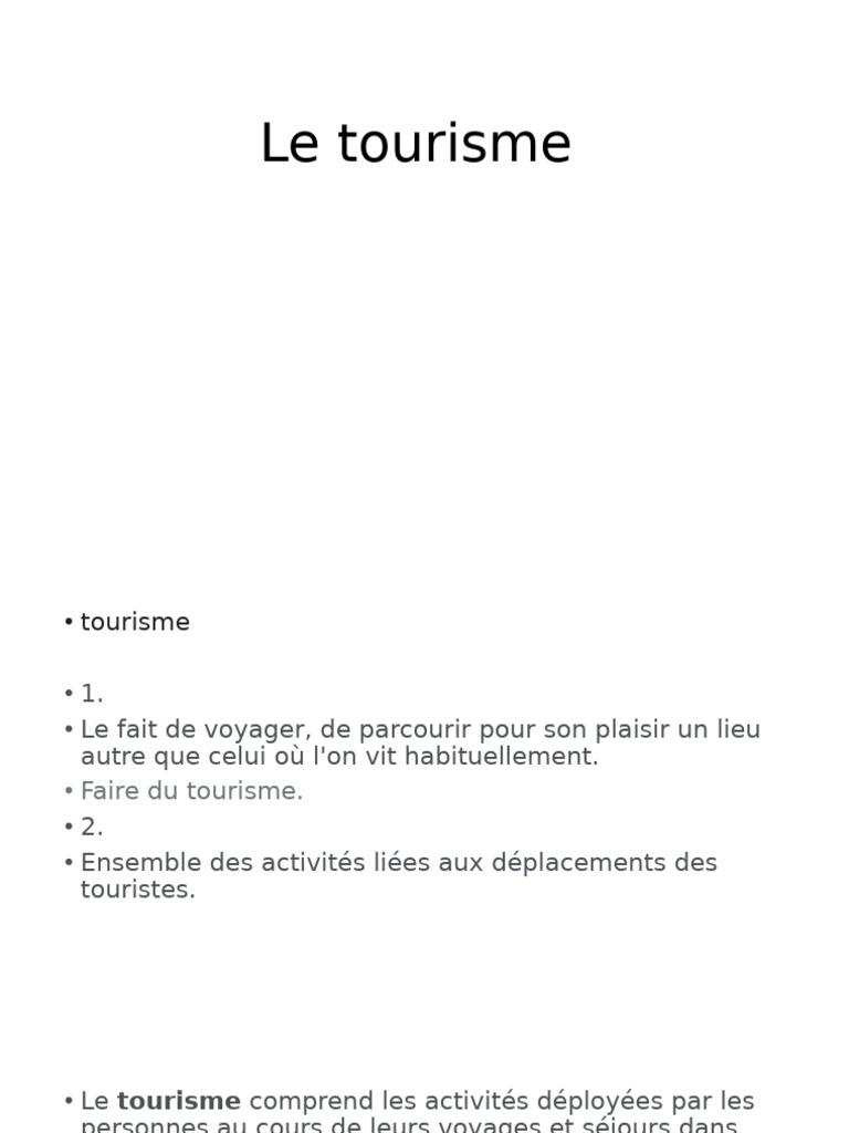 Tourisme | PDF | Tourisme | Environnement naturel