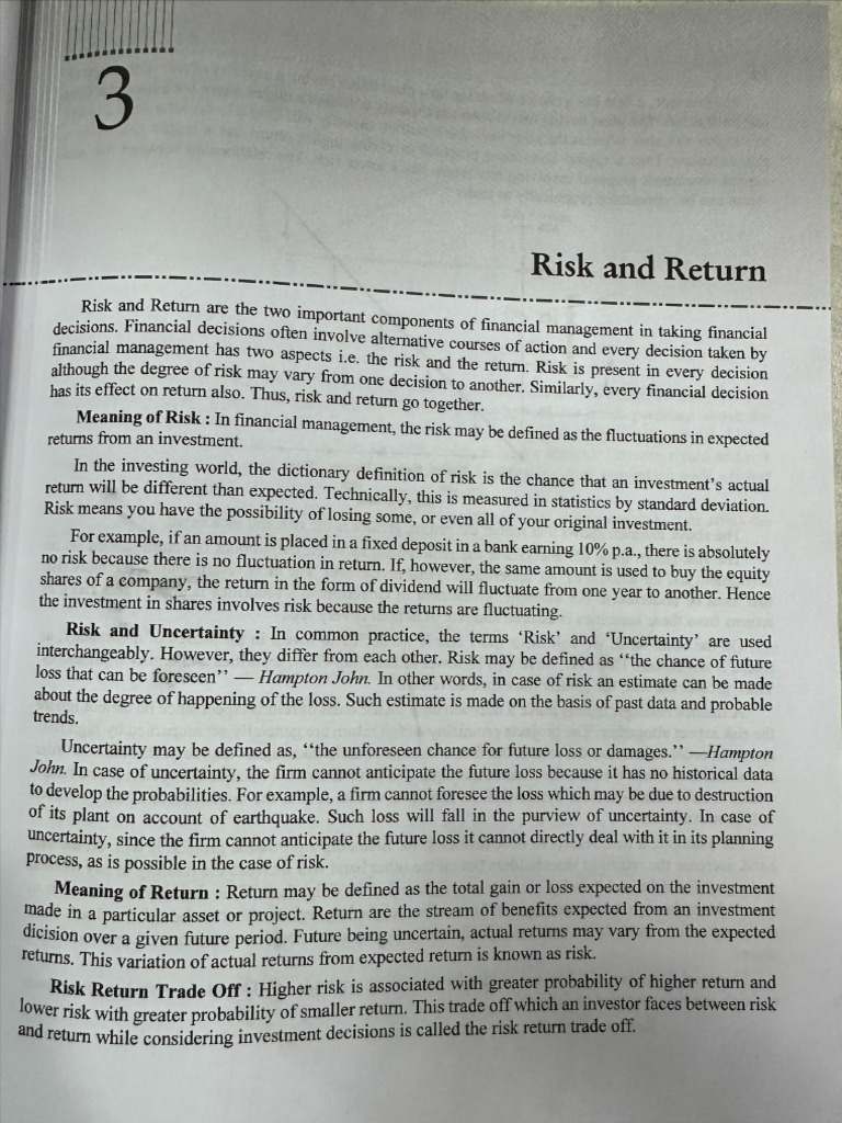 Risk and Return | PDF