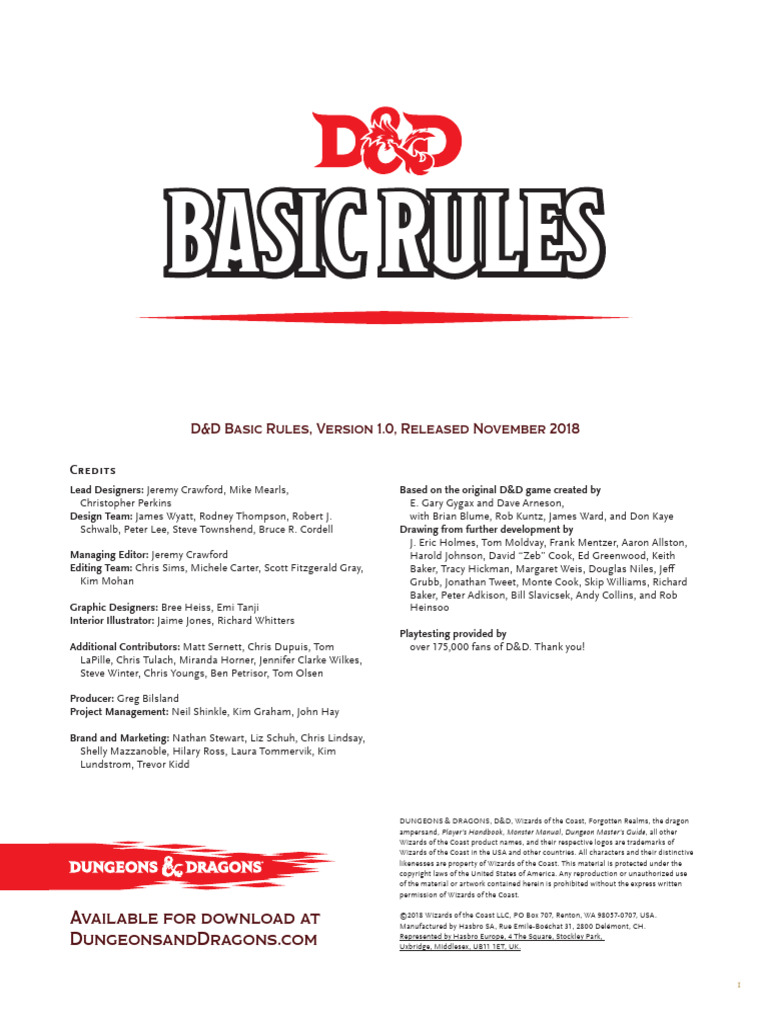 Basic Rules | PDF | Tsr, Inc. | Wizards Of The Coast Games