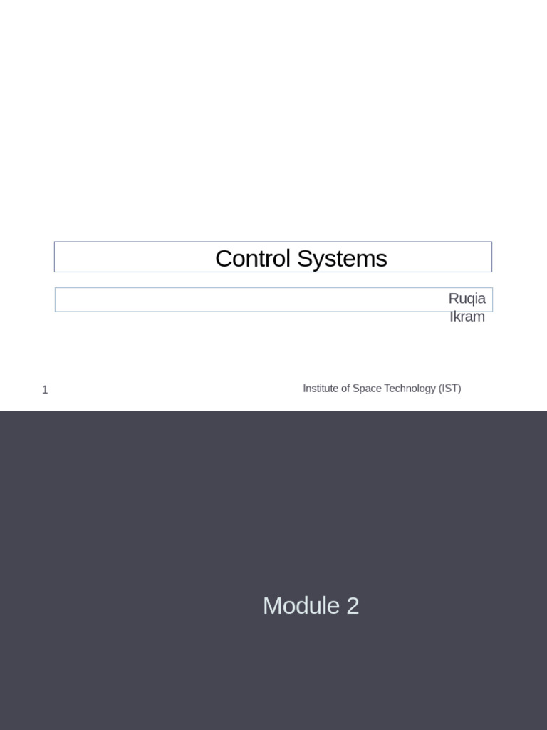 Control Systems-Module 2 | PDF | Laplace Transform | Nonlinear System