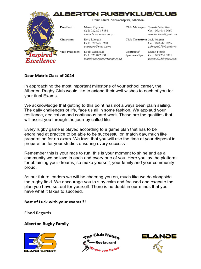 Best Wishes for Matric Exams 2024 | PDF