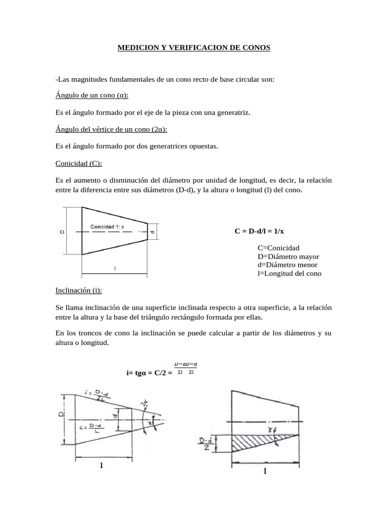 Teoría de Medición y Verificación de Conos | PDF