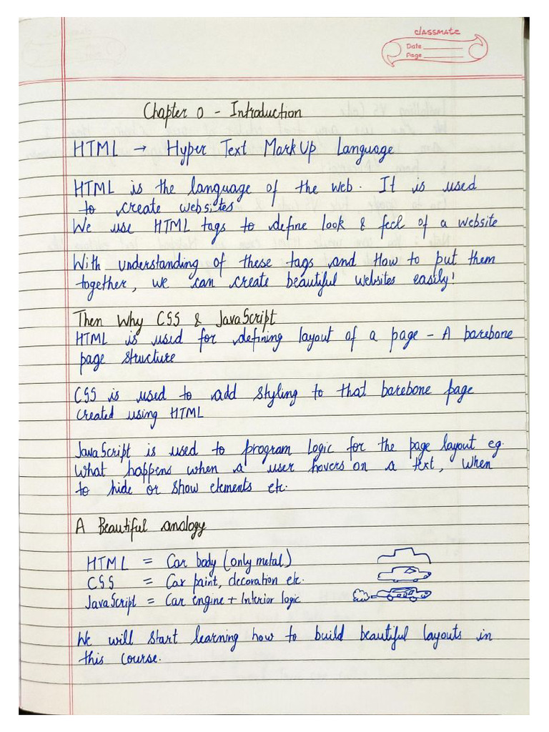 HTML Hand Written Note | PDF