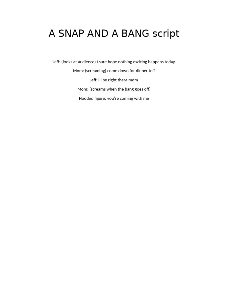 Puppet Show Script | PDF