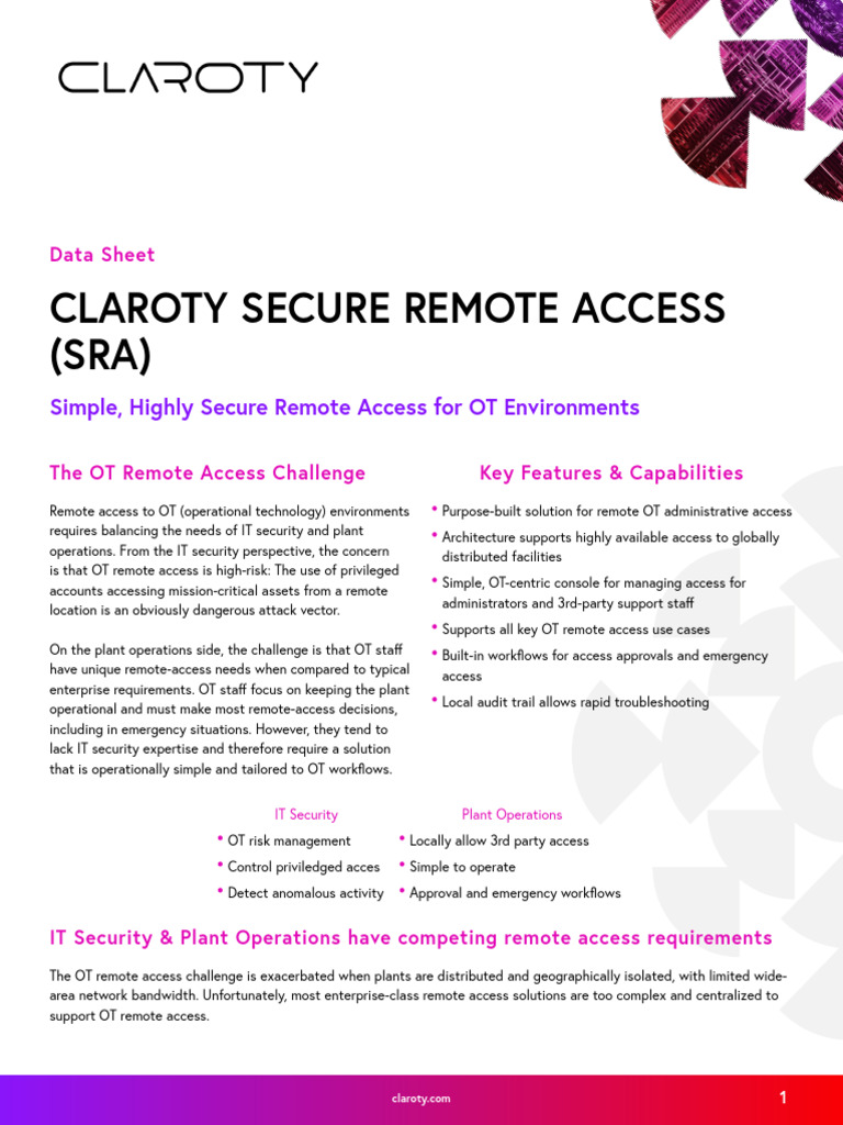 SRA Data Sheet - June2020 | PDF | Computer Security | Security