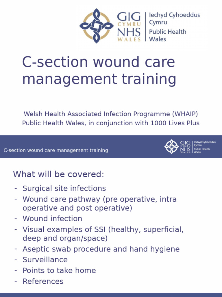 CS Wound Care Training | PDF | Caesarean Section | Surgery