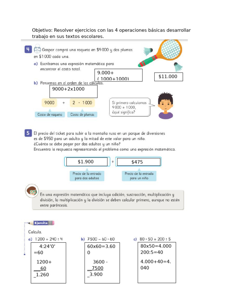 Tarea Matematica 6 | PDF