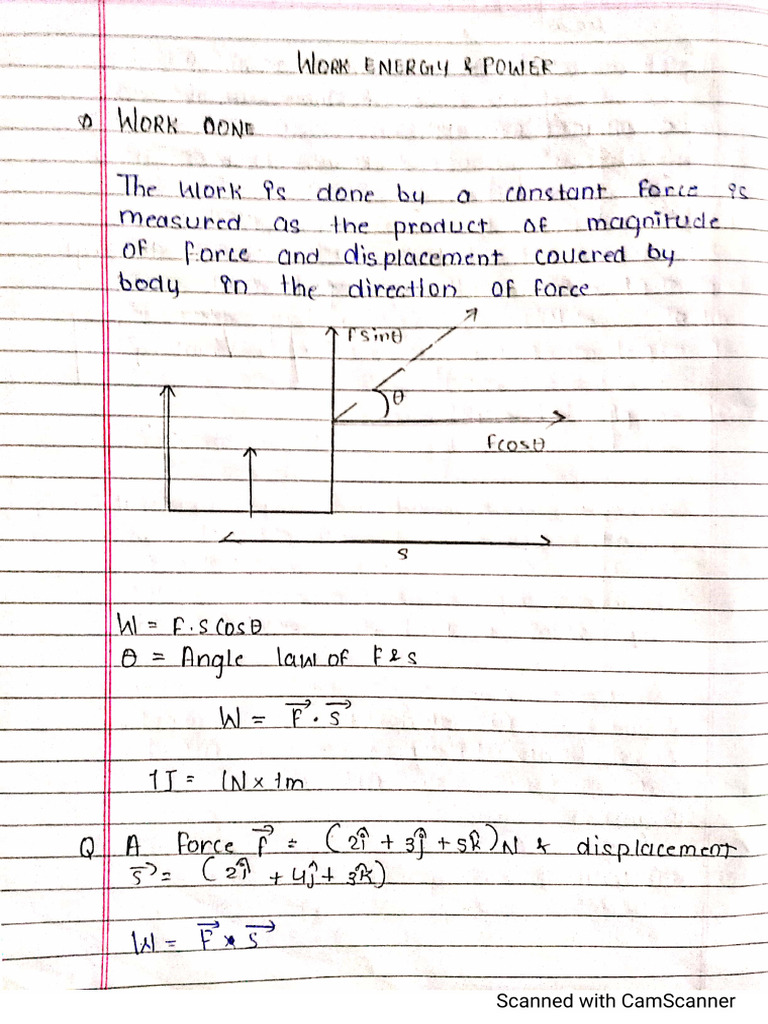 Physics Chapter 5 Work, Energy, and Power Upto One Dimension Elastic Collision | PDF