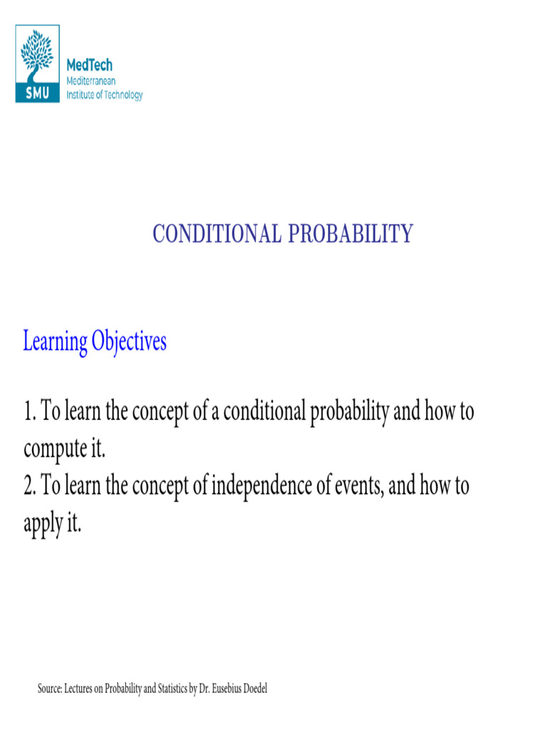 Conditional Probability S21 | PDF | Probability | Measure Theory