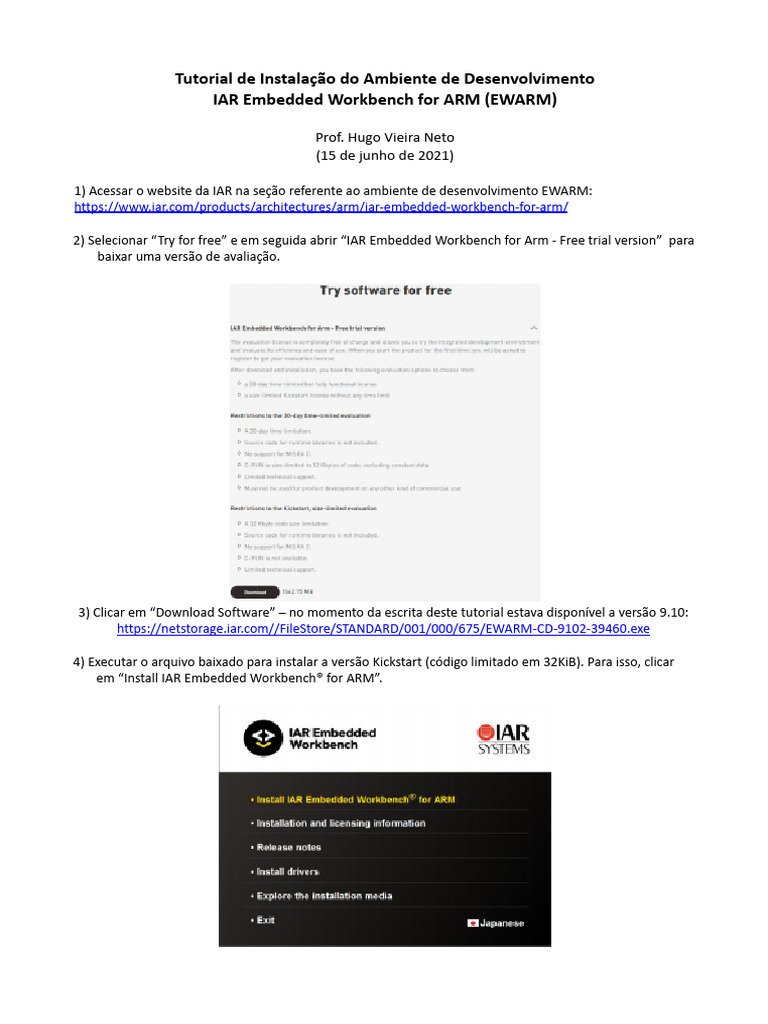 Tutorial Instalacao IAR EWARM 2021 | PDF | Ciência da Computação ...