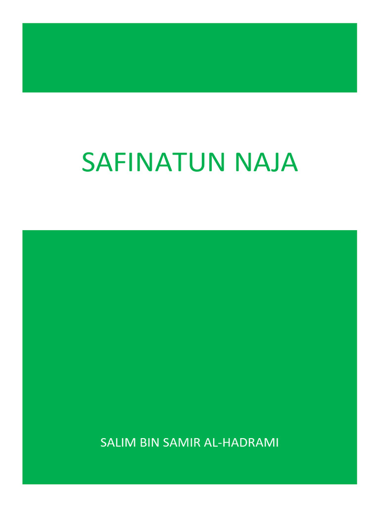 Safinah Al Najah Salim Bin Samir Al Hadrami | PDF