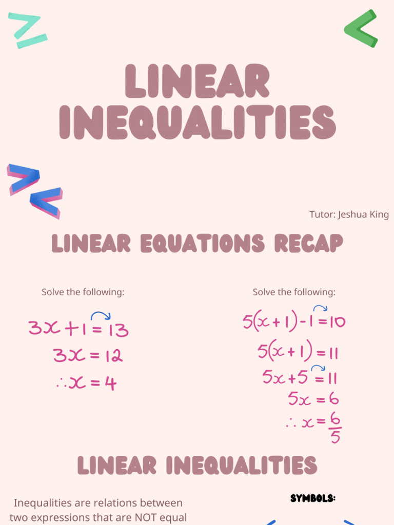 Linear Inequalities | PDF