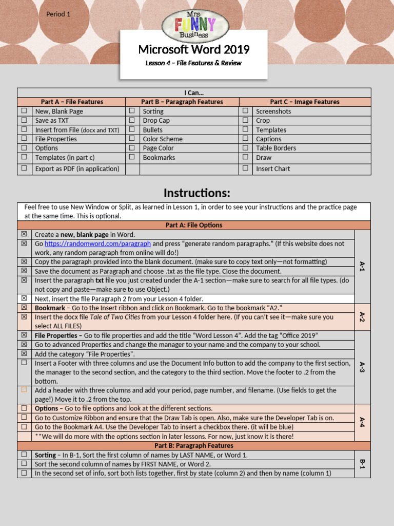 Lesson 4 Practice JR | PDF | Microsoft Word | Computer File