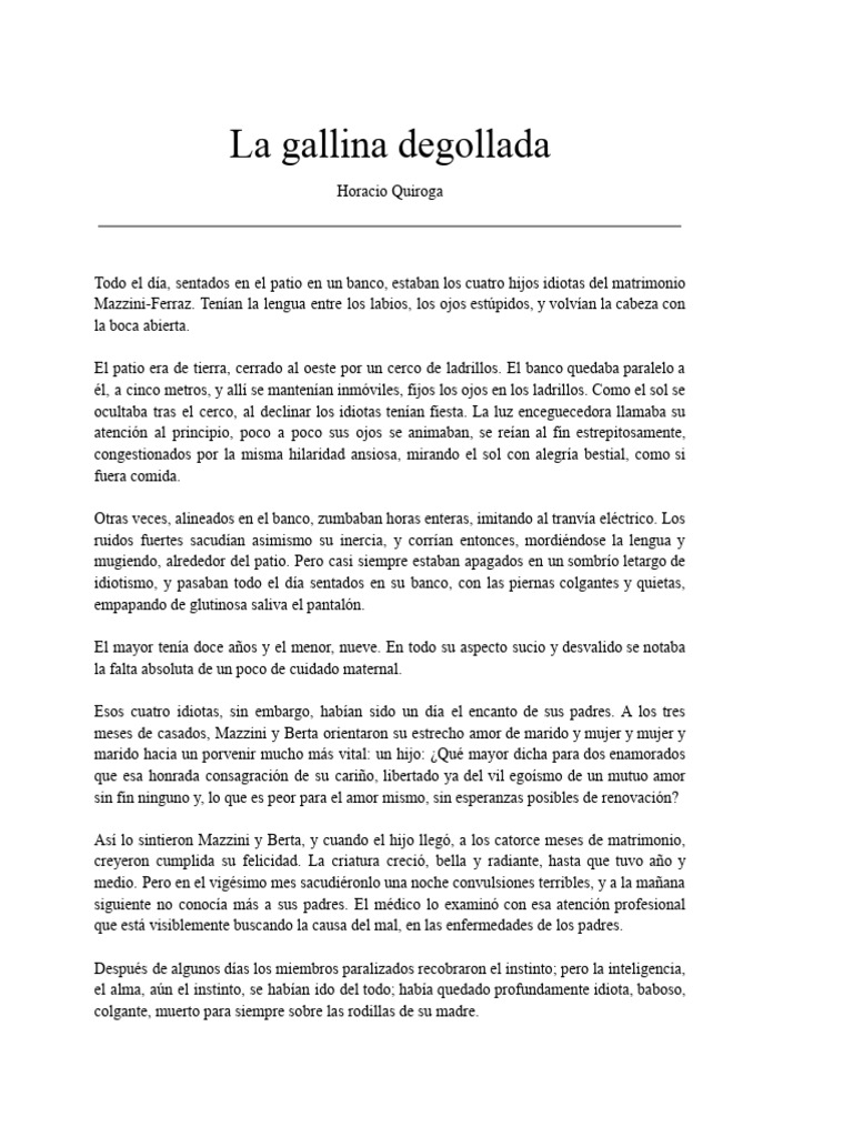 La Gallina Degollada | PDF | Amor