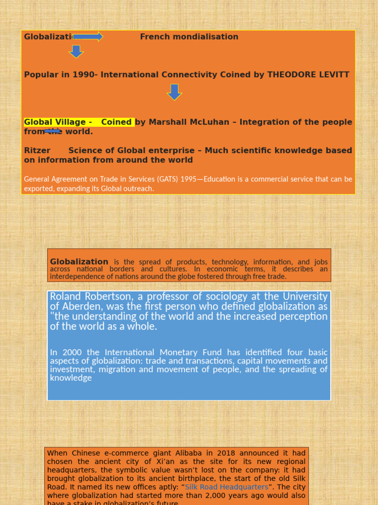 Globalization Is The Spread of Products, Technology | PDF ...