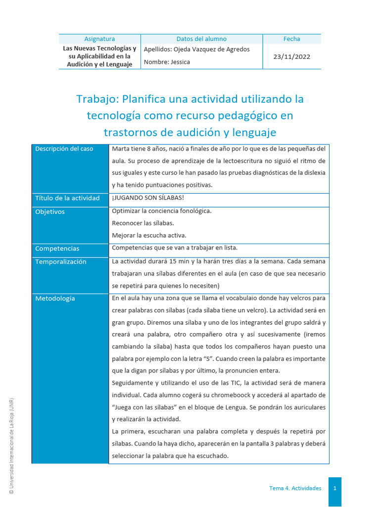 Tic Iii-2 | PDF | Sílaba | Salón de clases