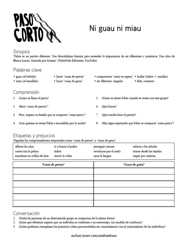 Ni Guau Ni Miau Paso Corto | PDF