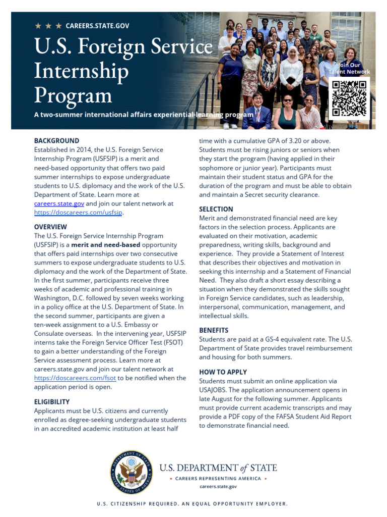 USFSIP Handout October 2023 | PDF | United States Foreign Service ...