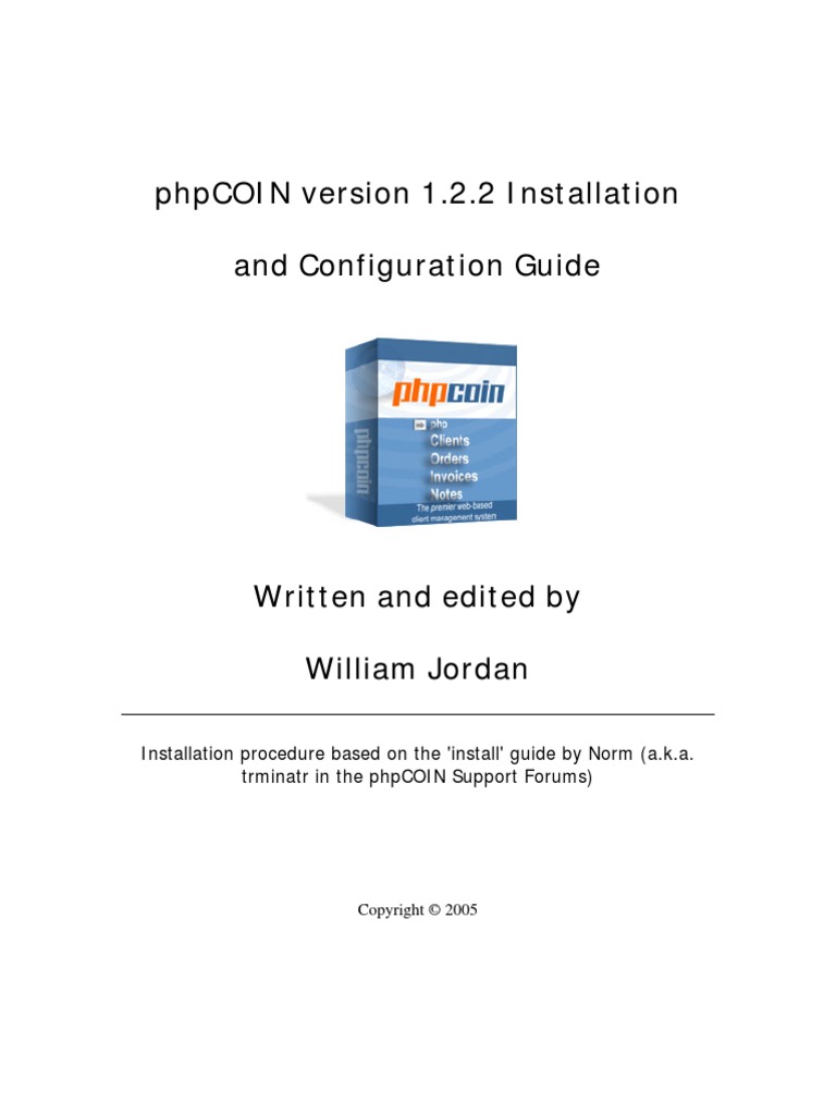 Phpcoin Version 1.2.2 Installation and Configuration Guide | Download ...