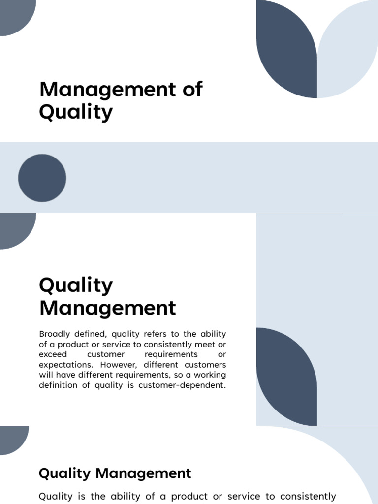 MGT 337 - Management of Quality | PDF | Six Sigma | Quality Management