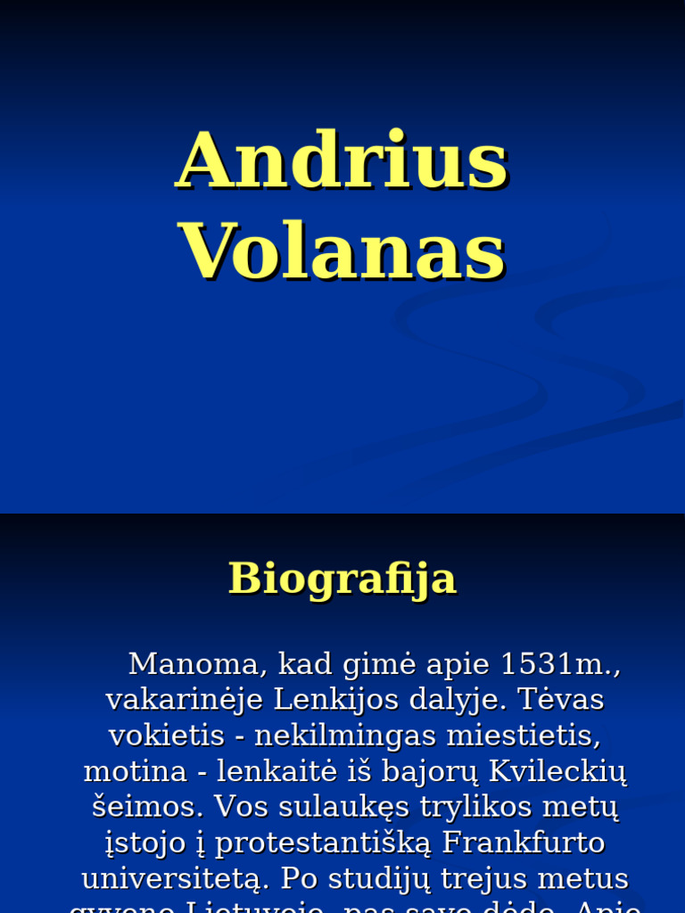 Andrius Volanas | PDF