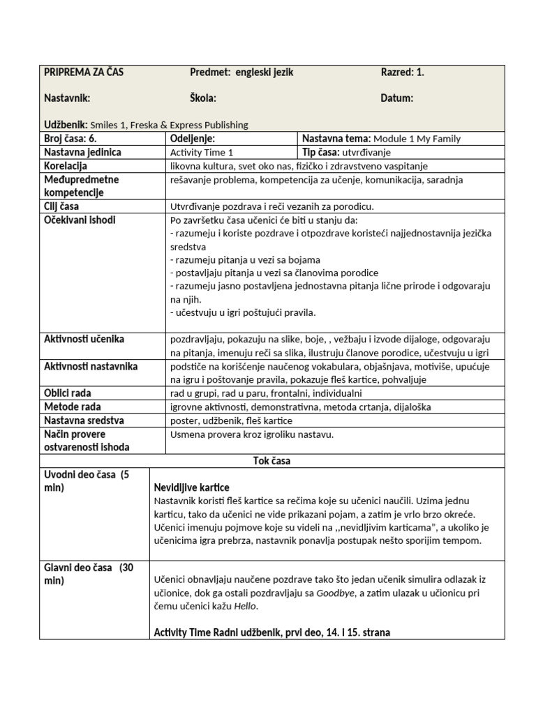 Priprema Za Cas | PDF