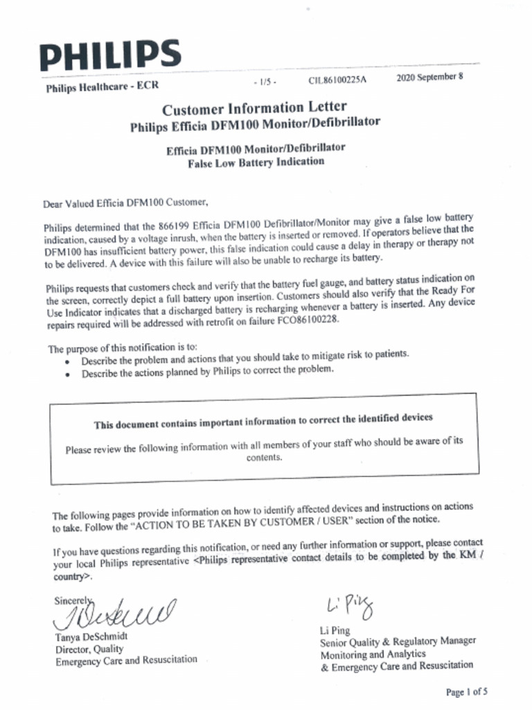 Philips Efficia DFM100 Monitor Defibrillator | PDF
