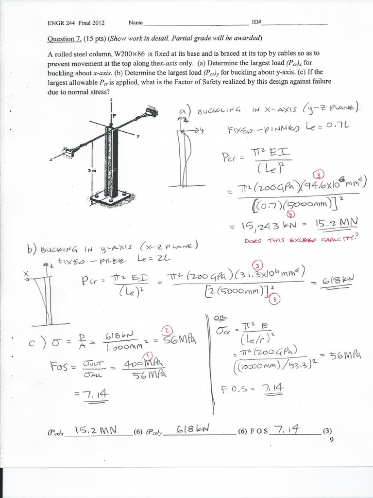 ENGR 244 CH 10 Final Exam Example | PDF