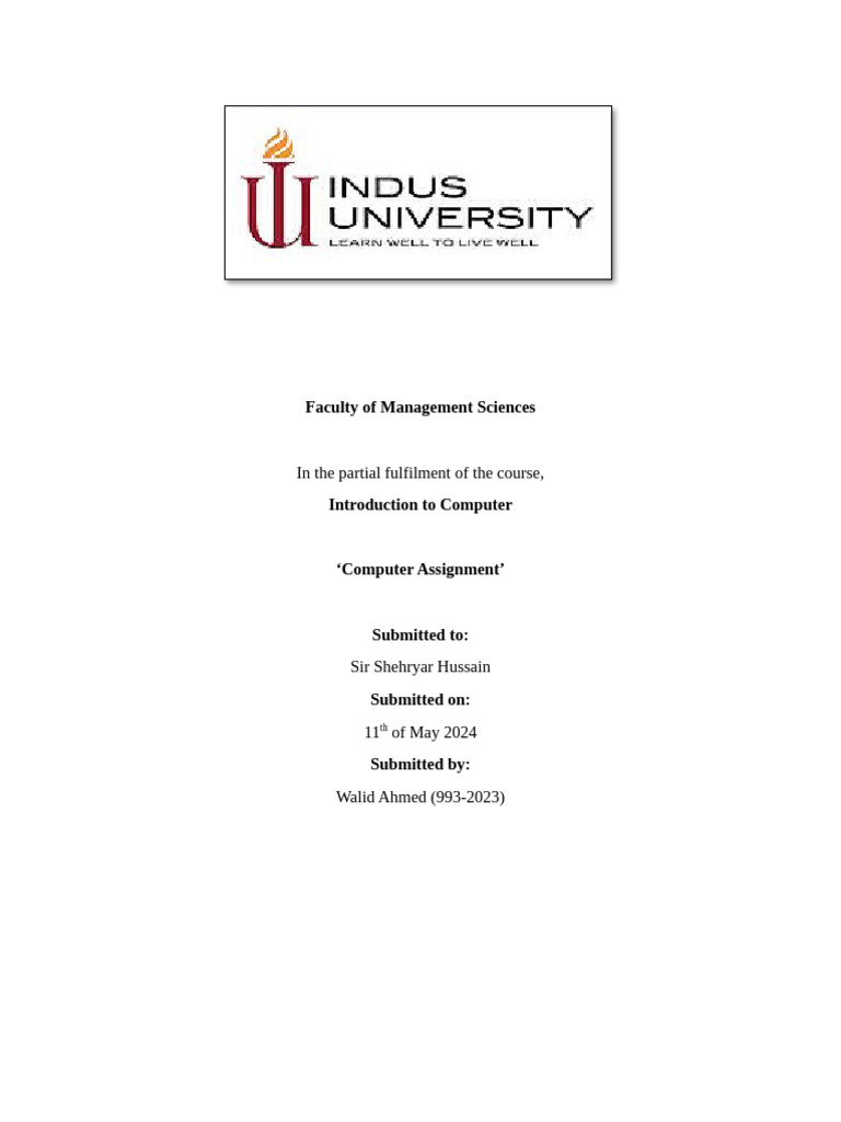 Introduction to Computer | PDF | Internet Of Things | Cryptocurrency