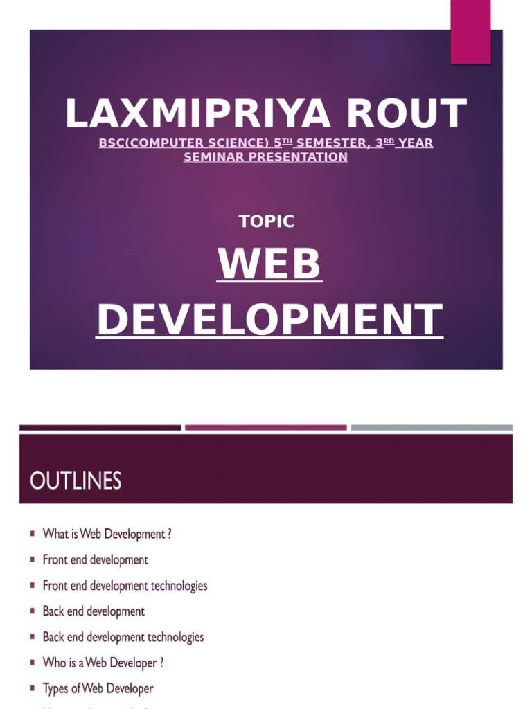 Web Development Presentation | PDF