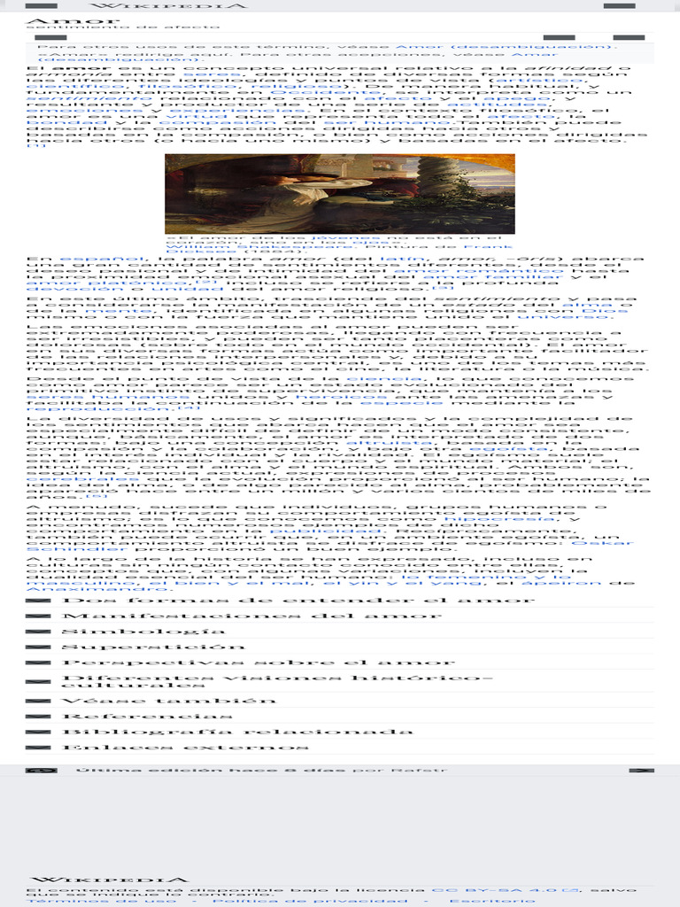 Amor - Wikipedia, La Enciclopedia Libre | PDF | Amor | Altruismo