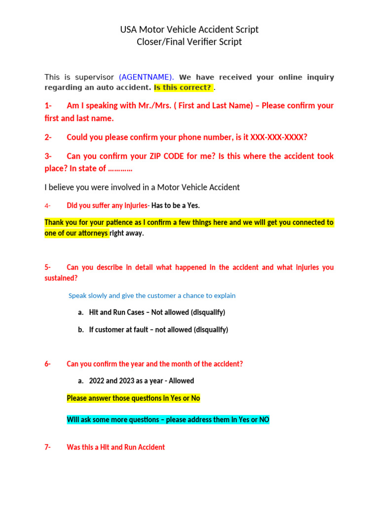 CloserFinal Verifier Script For MVA - Use | PDF