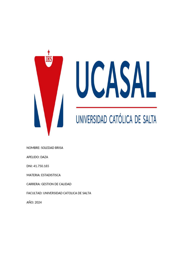 Trabajo Practico 8 Estadistisca | PDF | Probabilidad | Estadísticas