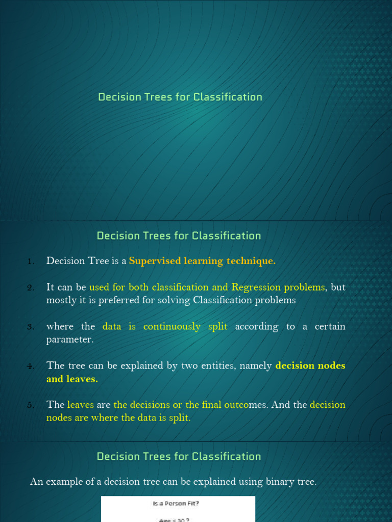 UNIT-IV - Decision Tree Induction | PDF | Theoretical Computer Science | Algorithms And Data ...