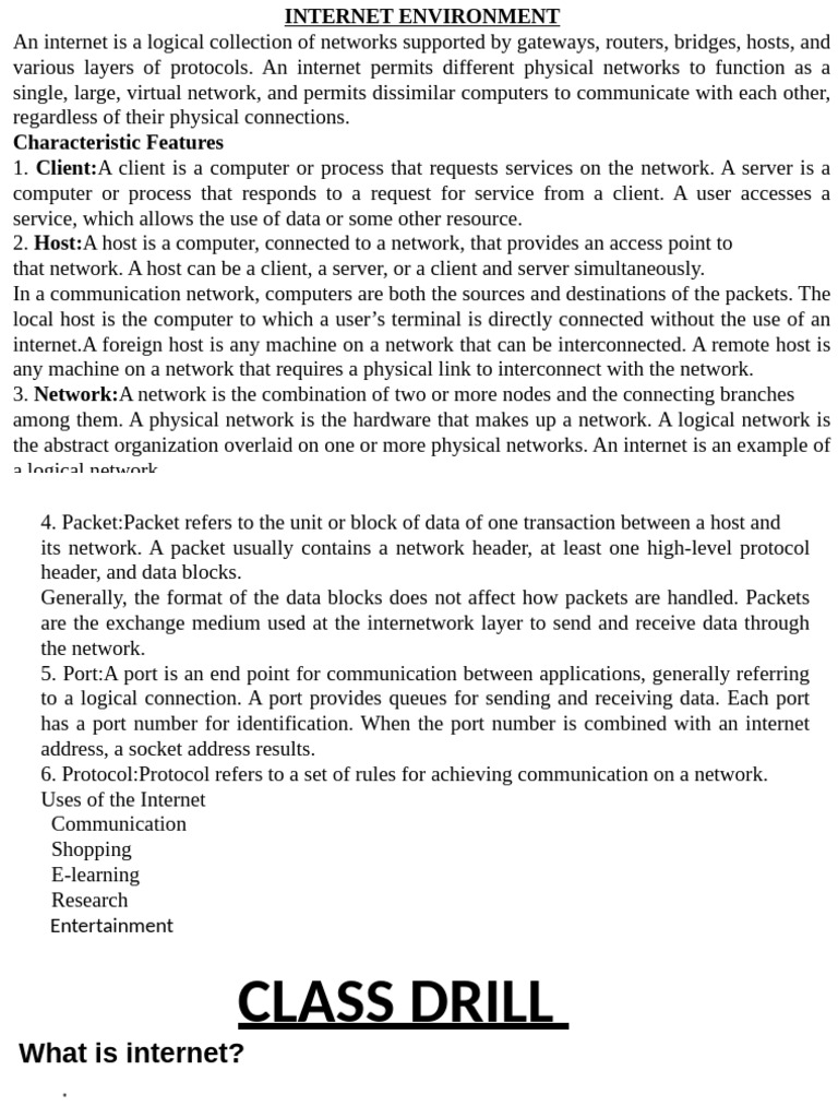 3rd Term Jss2 Ict PPT WK 4 | PDF | Computer Network | Port (Computer Networking)