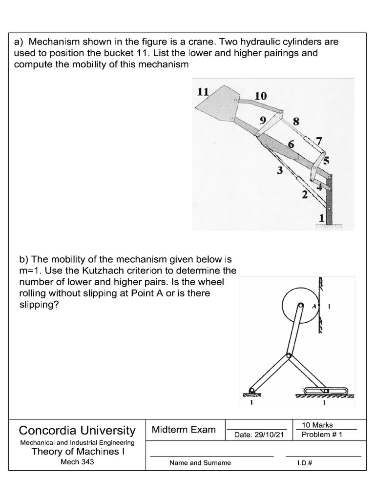 Mech 343 Midterm Exam | PDF