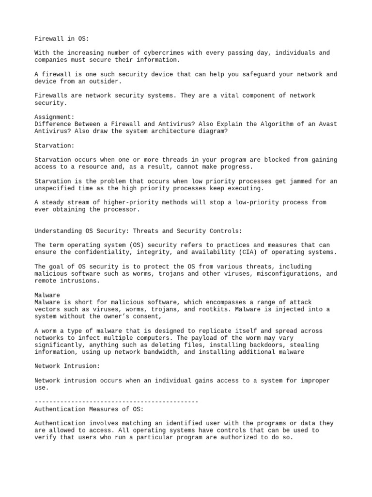 OS Theory | PDF | Malware | Security