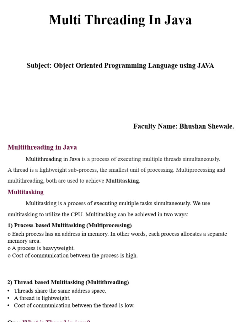 Unit 9 Multithreading | PDF | Scheduling (Computing) | Process (Computing) Unit 9 Multithreading | PDF | Scheduling (Computing) | Process (Computing)
