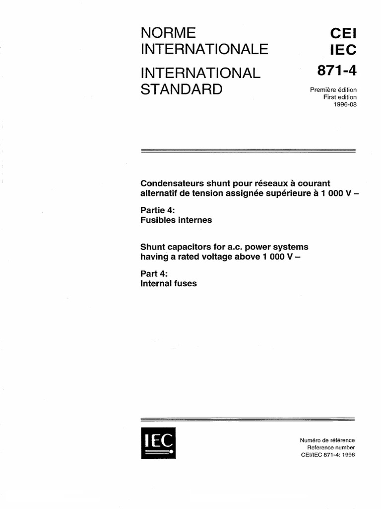 Iec 60871-4 | PDF | Commission électrotechnique internationale ...