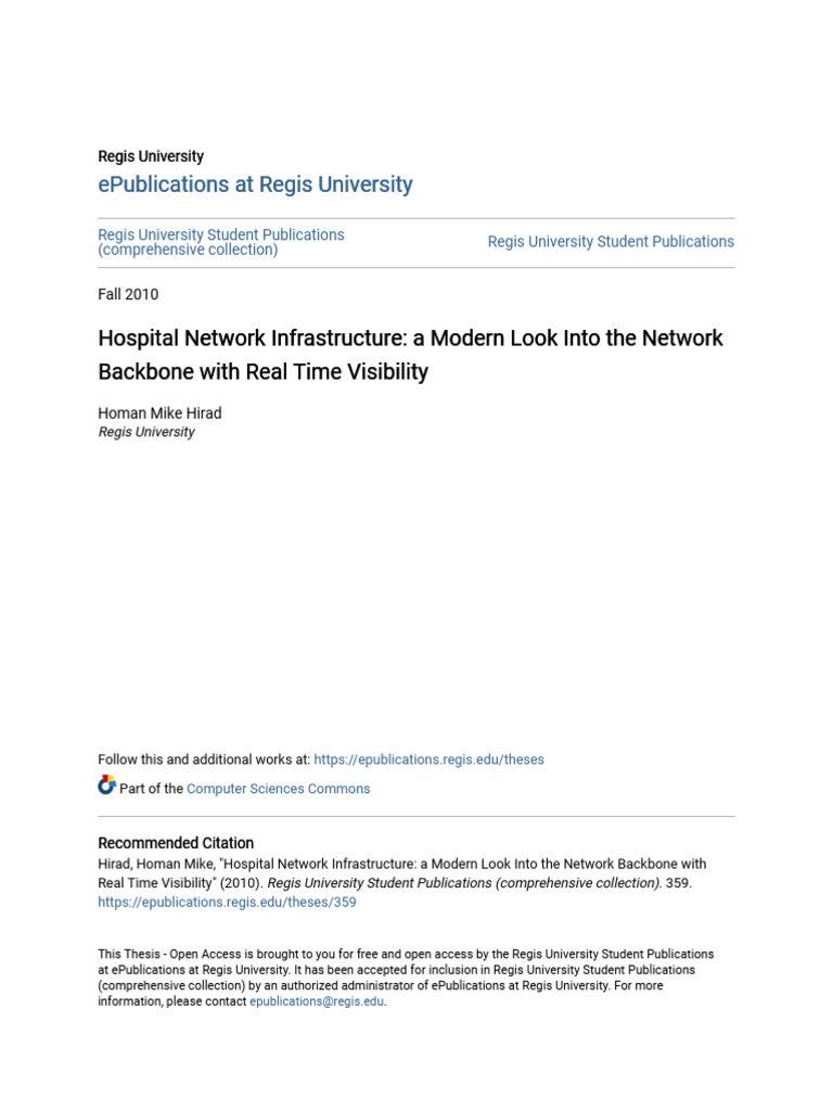 Hospital Network Infrastructure - A Modern Look Into The Network B ...