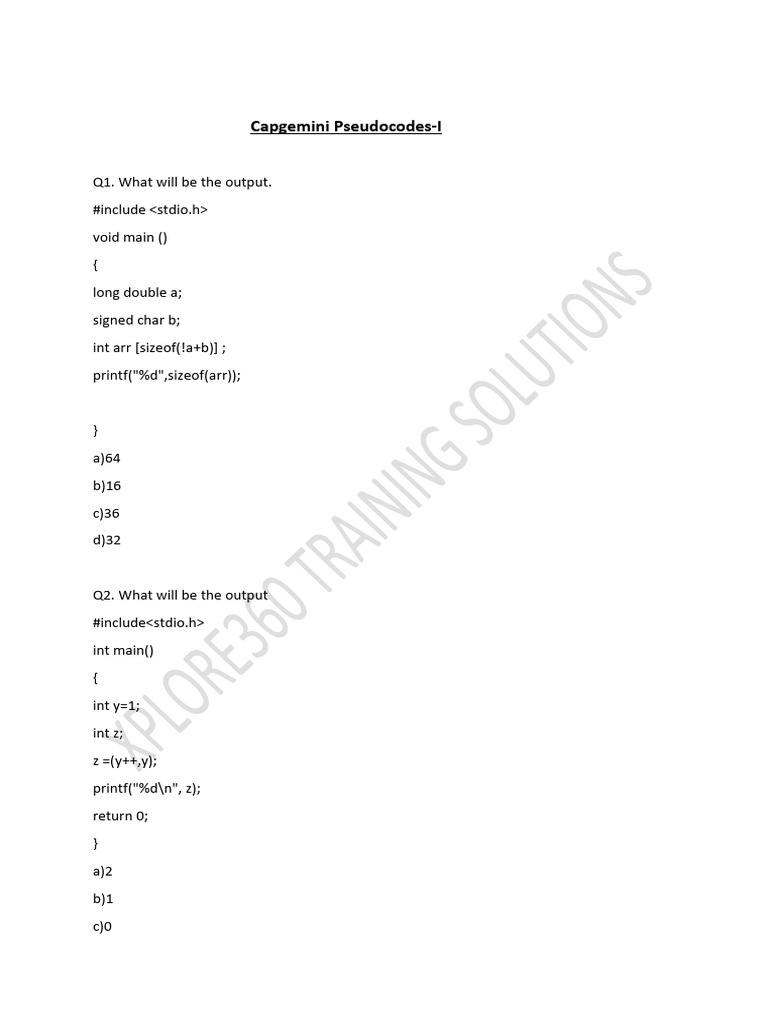 Cap Gemini 3 | PDF | Computer Programming | Algorithms And Data Structures