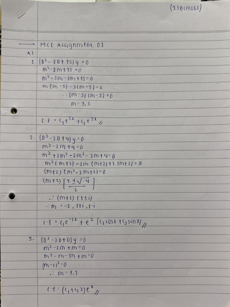 MCE Assignment 01 23BCH065 | PDF